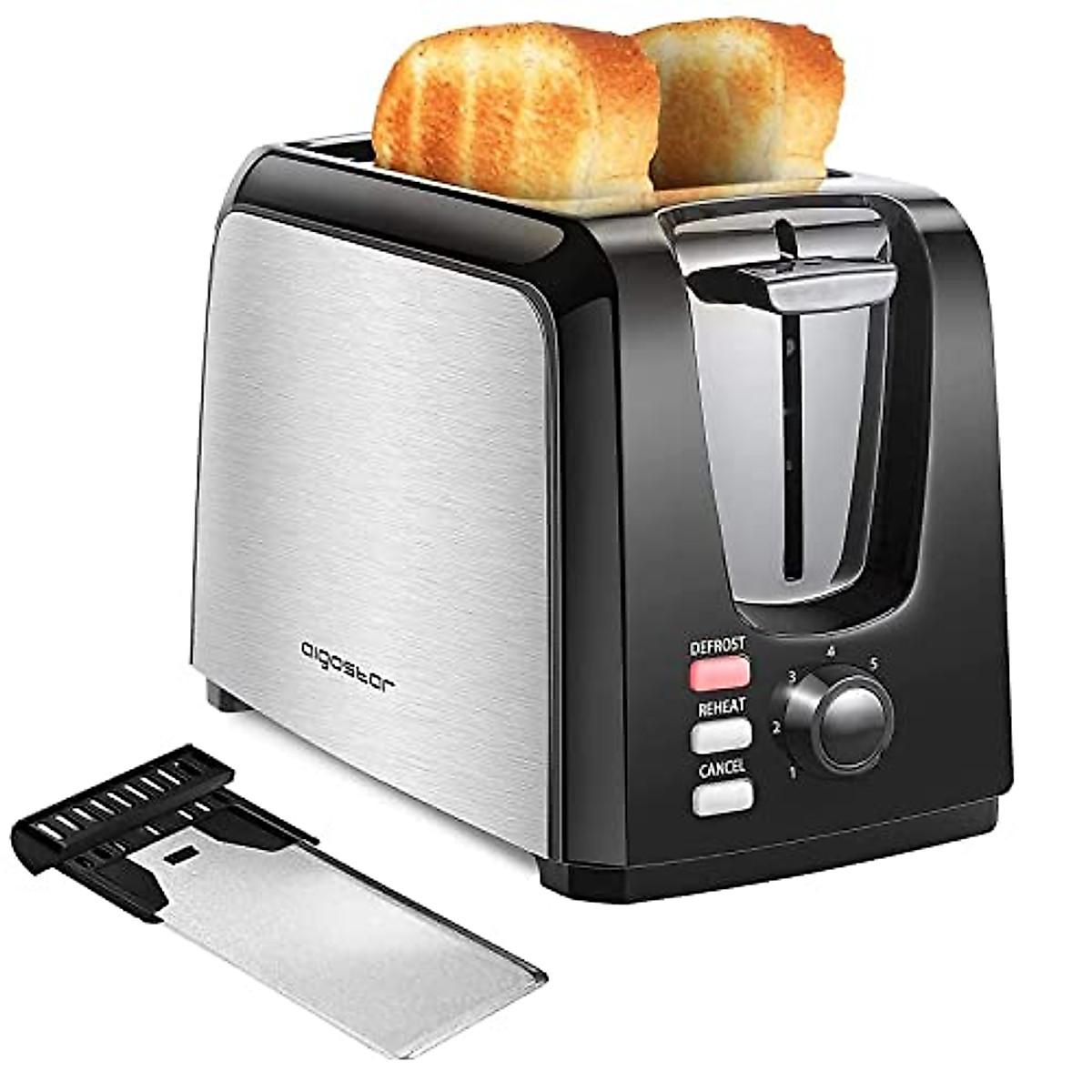 Electric Panini Press Indoor Grill Sandwich Maker + Toaster 2 Slice Wide Slots Best Rated Prime Toasters