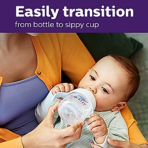 Philips Avent Natural Trainer Sippy Cup with Fast Flow Nipple and Soft Spout, 5oz, 1pk
