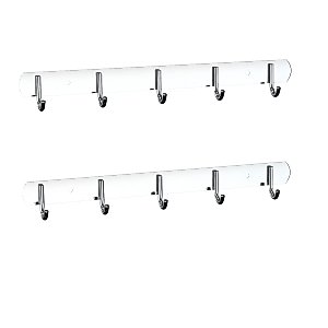 LEMONIDEA Stainless Steel Hooks Rack Wall Mounted Key Holder Coat Hook Towels Clothes Hangers Rail for Kitchen, Bathroom, Laundry Room - Set of 2