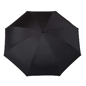 Totes InBrella - Reverse Close Umbrella with Invisible Water Repellent Coating - Auto Close, Inverted, Dripless, and Stormproof for Rainy Weather