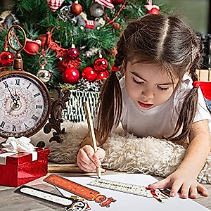 60 Pcs Christmas Bookmark Rulers Christmas Tree Bookmark Rulers Snowman Santa Christmas Tree Elf Penguin Elk Animal Design Funny Bookmarks Rulers Christmas Themed Prints Christmas Presents for Student