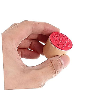 EXCEART Decorative 24 pcs Christmas Stamp Christmas Gifts stampers for Wooden playset Scrapbook Seal Cartoon Stamps Playthings DIY Stampers Stampers Portable Gift Bag