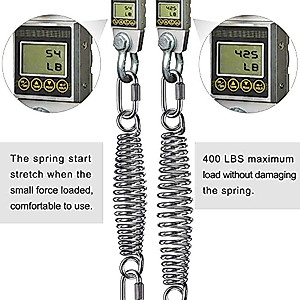 Heavy Duty Swing Spring for Hammock Chair, Porch Swing, Hammock Stands, Heavy Bag Mount, Innovative Conical Shape & Double Closed Ring Design Up to 400lbs, w/Locking Carabiners SELEWARE