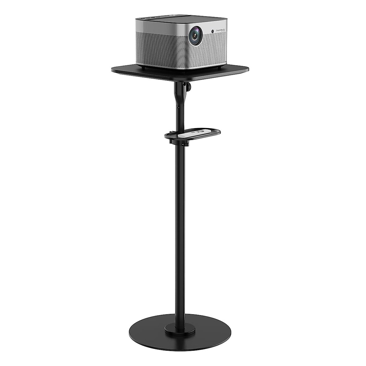 Mount-It! Dual Use Projector Stand, 2 Mounting Options: 1/4" Screw and Platform Portable Projector Stand For Mini Projectors Adjustable Height Floor Stand 13.2 lb load, For Home, Office, Studio, DJs