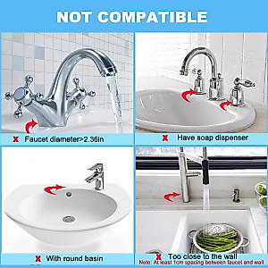 2Pack Silicone Faucet Handle Drip Catcher Tray, Hyjjlele Kitchen Guard Silicone Faucet Sink Handle Drip Catcher Mat, Bathroom Faucet Water Catcher Splash Guard, Drying Countertop Pad