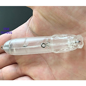 10pcs Unpainted Pencil lipless Bait Fishing Blank Popper Hard Crank Bait Lure Body 85mm 10.2g Blank Lures Free Eye 8247