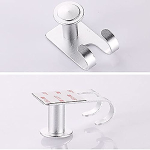 XUEBEI Razor Holder Shower Hook Stand (2 Pack) Self Adhesive Stick on Hook Heavy Duty Stainless Steel Phone Holder for Shower