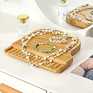 Piano Music Gifts for Music Teachers - Piano-Shaped Decorative Tray, Music Decor Gifts for Women, Music-Themed Gifts for Music Lovers, Musician Gifts, Perfume Tray, 9.85 "x9.85 x1.3, Bamboo