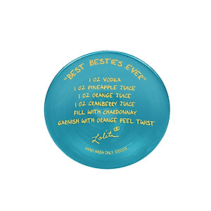 Enesco Designs by Lolita Besties Ever Hand-Painted Artisan Wine Glass, 15 Ounce, Multicolor