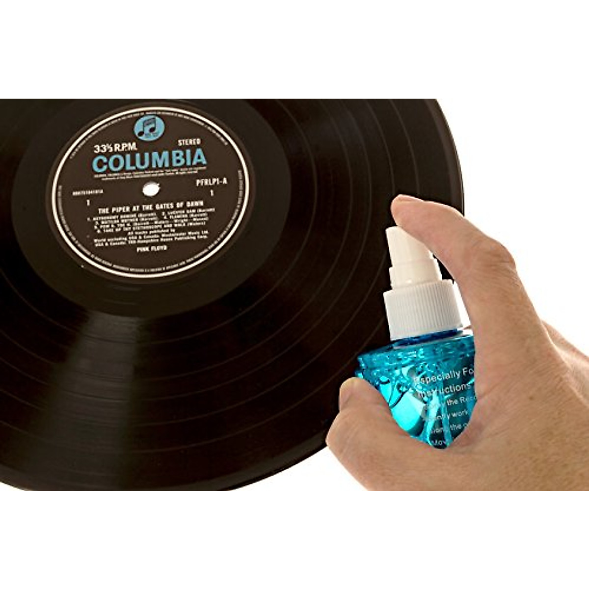 Record Cleaning Solution with Anti-static Vinyl Cloth - Premium LP Cleaner Fluid 6.7oz by Record Happy. Essential 200ml Spray Bottle to keep your Prized Album Collection like New!