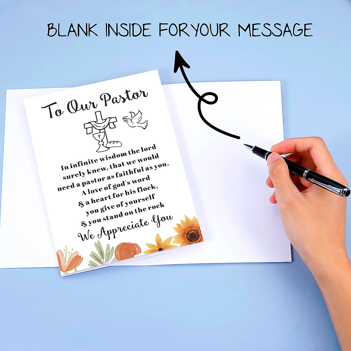 GGOJAGST Pastor Appreciation Cards Pastor Appreciation Gifts Religious Pastor Gifts for Men Women Pastor Birthday Card Pastor Wife Appreciation Gifts Thank You Gift for Pastor Anniversary Card