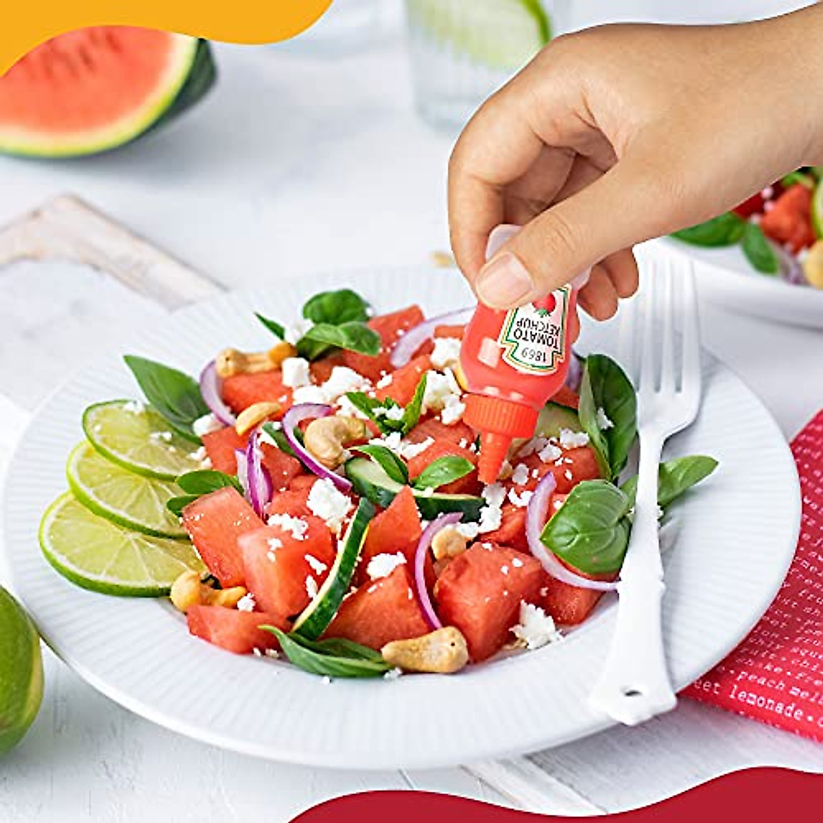 ZIIVARD 5 Pieces Mini Condiment Squeeze Bottles Plastic Ketchup Bottle Bento Box Honey Salad Container,0.84/0.1oz