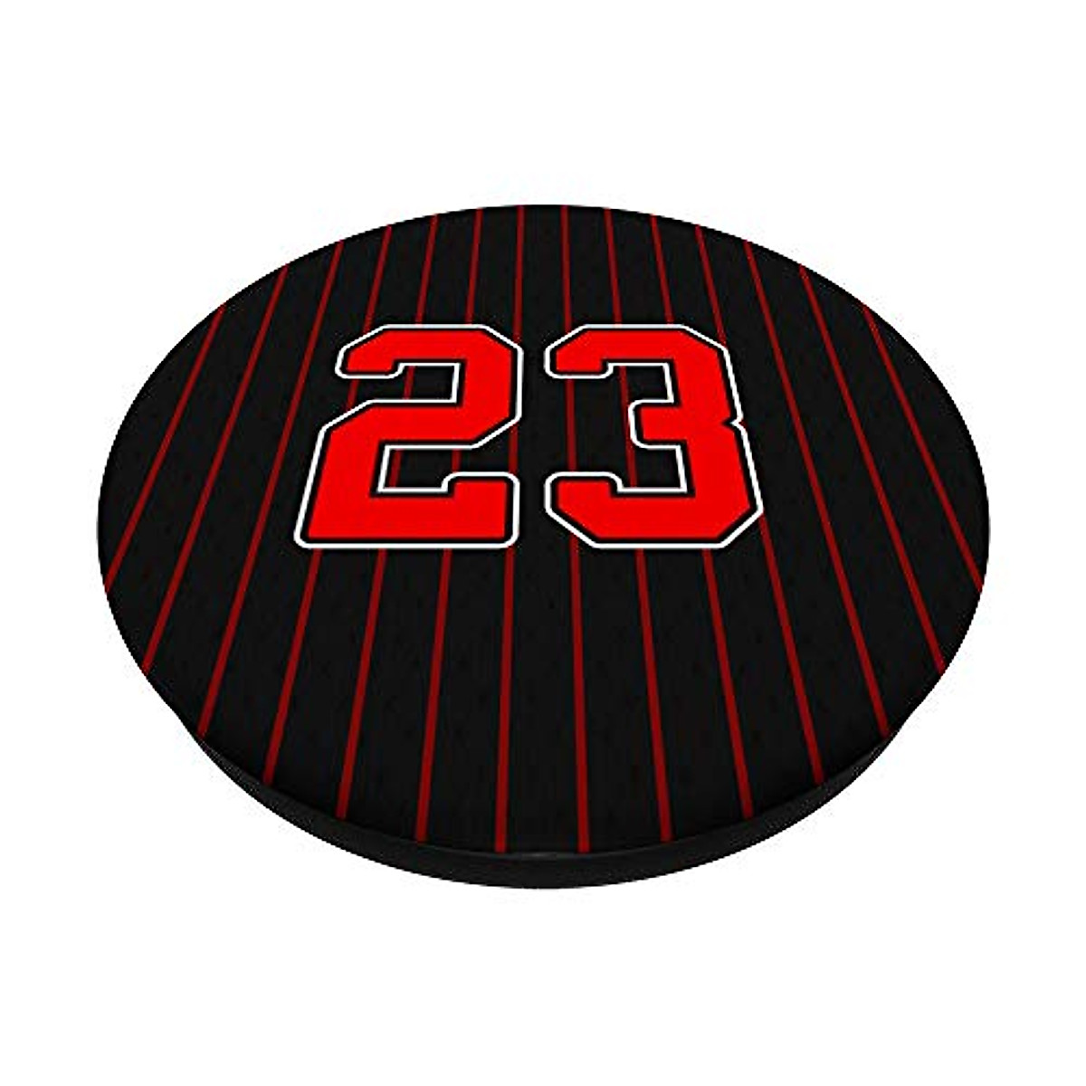 Basketball Legend #23 Black and Red Pinstripe