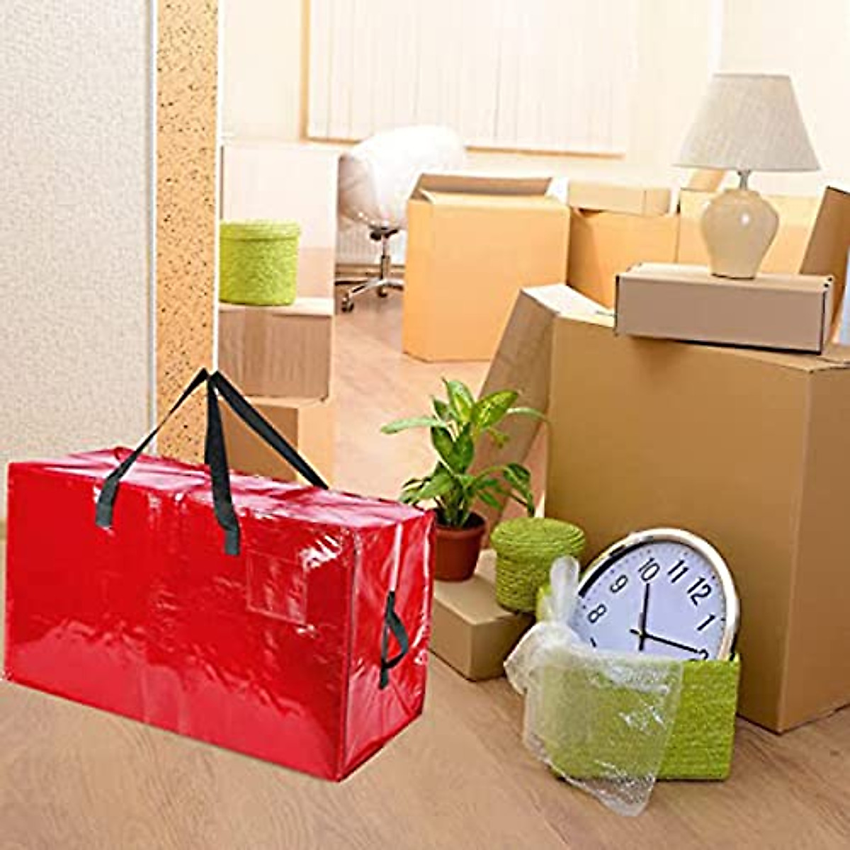 BOICXM Large Quilt Storage Bag, Foldable Blanket Storage Organizers with Sturdy Zippers and Durable Handles,for Comforters, Blankets, Clothes, Quilts and Towels