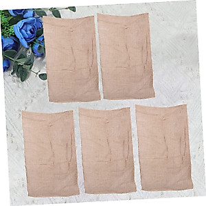 Yardwe 5pcs sack jute vegetable storage bags vegetable jute bag kitchen storage bag mesh storage bag jute bags Burlap Bags potato storage muslin produce? bag food storage grow bag Muslim
