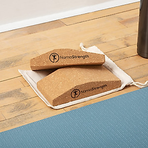 NamaStrength Yoga Wedge for Wrist, Wrist Support Yoga Cork Yoga Wedge Block, Non-Slip Yoga Wrist Support, Set of 2