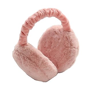 GEOOT Winter Cute Creative Burger Earmuffs Fluffy Headband Faux Fur Outdoor Earmuffs (Pink)