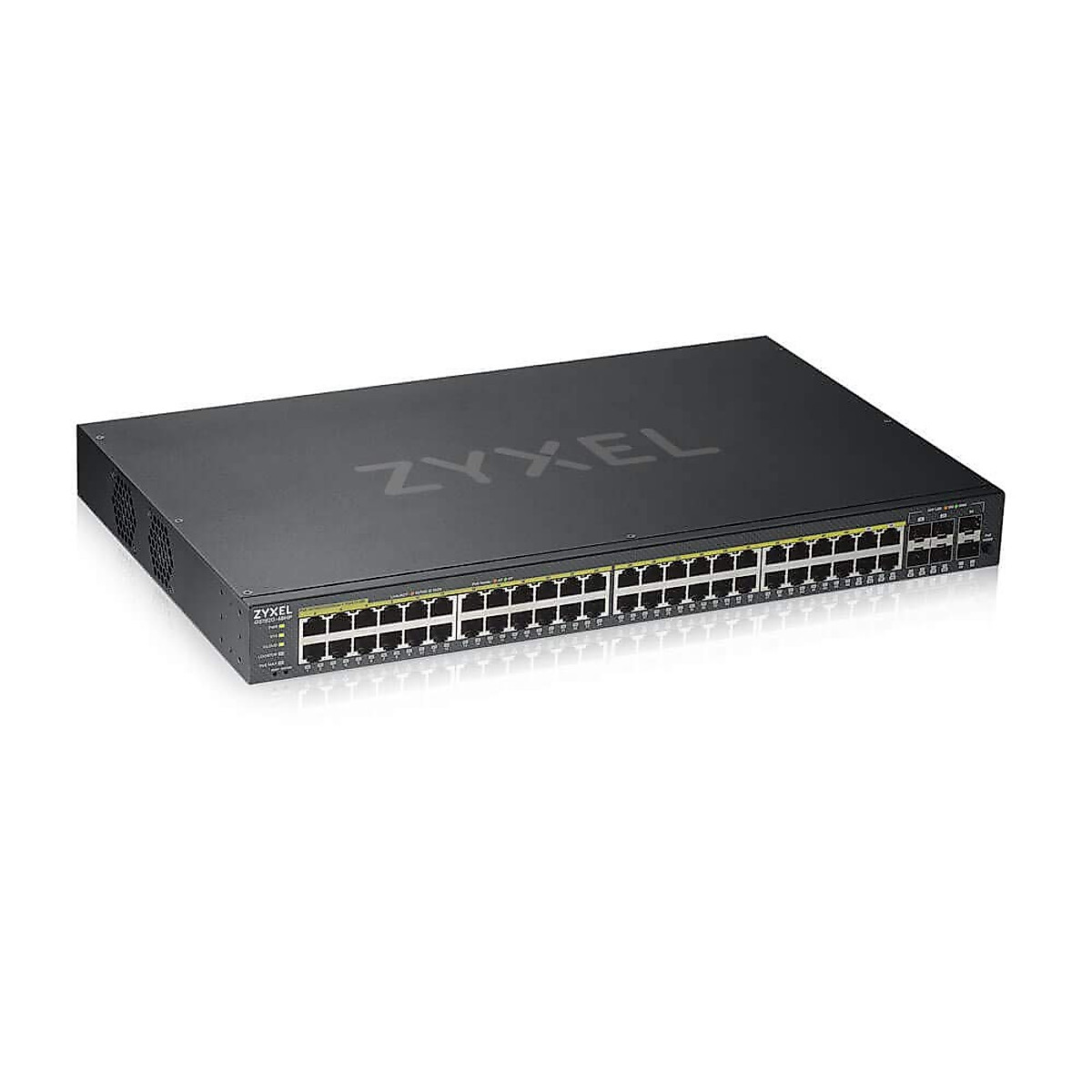 ZYXEL 48-Port PoE Switch Gigabit Ethernet Smart (GS1920-48HPV2) - Managed, with 48x PoE+ @ 375W, 4x SFP, Rackmount, Limited Lifetime Protection