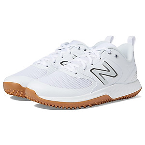 New Balance Women's Fresh Foam Velo V3 Turf-Trainer Softball Shoe, White/White, 8.5