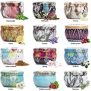 12 Pack Scented Candles Gift Set, Aromatherapy Candles Gifts for Women, 8% Essential Oil, 240H Long Last Burning Stress Relief Candles, Soy Candles for Birthday, Mother's Day, Anniversary, Christmas