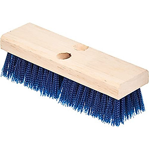 Carlisle FoodService Products 36193P14 Blue Color, 10" Polypropylene Deck Scrub Brush