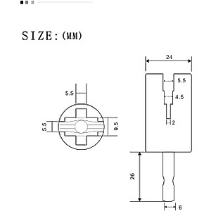 Hexagonal Drill Bit Tuning Peg Winder For Electric Acoustic Guitar Bass String Change Maintenance, Attaches to Power Screwdriver or Power Drill