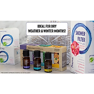 New Wave Enviro Shower Filter System with Aromatherapy Ring (Premium), White (796515300727)