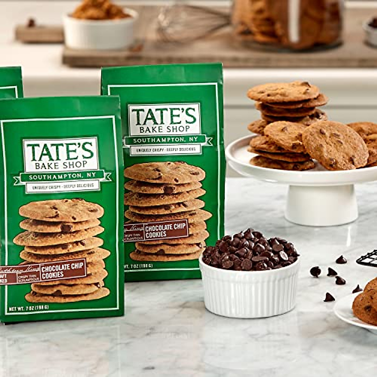 Tate's Bake Shop Chocolate Chip Cookies, 4 - 7 oz Bags