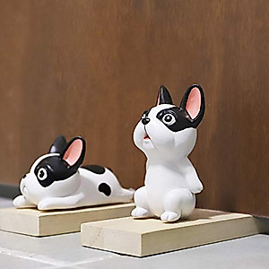 JHNIF Cute Dog Door Stopper Resin Bulldog Door Stop Door Wedge.