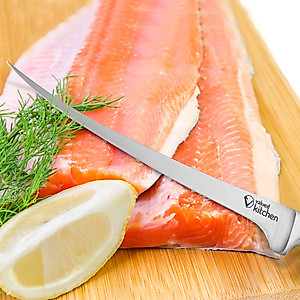 Filet Knife For Fish (7CR17MOV) - (7 inch) Stylish Fillet Knife For Family - Fillet Knife For Meat - Reliable Fishing Knives for Indoor Outdoor - Best Fillet Knife wooden handle- Fish Knife Filleting