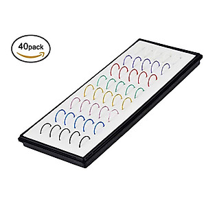 Greendou Fashion Jewelry Nose Hoop Ring,40pcs 22G Multicolor Nose Studs Rings,Stainless Steel Body Jewelry Piercing Nose Rings