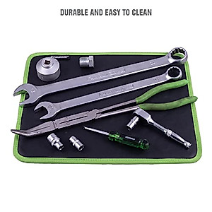 OEMTOOLS 25131 Magnetic Tool Pad, Green and Black Flexible Magnetic Tool Holder, Magnet Trays For Mechanic Work, DIY Projects, Repairs, and More