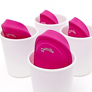 Quitrillo - Premium Mini Tub Ice Cream Storage Containers, 6 oz.each-Set of 4, Freezer, Pantry Storage. Silicone Lid, Reusable. Snack Containers, BPA free, Stickers to Label INCLUDED!