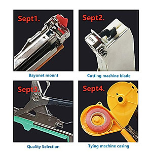 Plant Vine Tying Machine Garden Plant Tape Tool Plant Vine Tying Machine Hand Agriculture Tool with 10 Rolls Tape and 1 Box of Staples Set for Vegetable Grape Tomato Cucumber Pepper and Flower (Green)