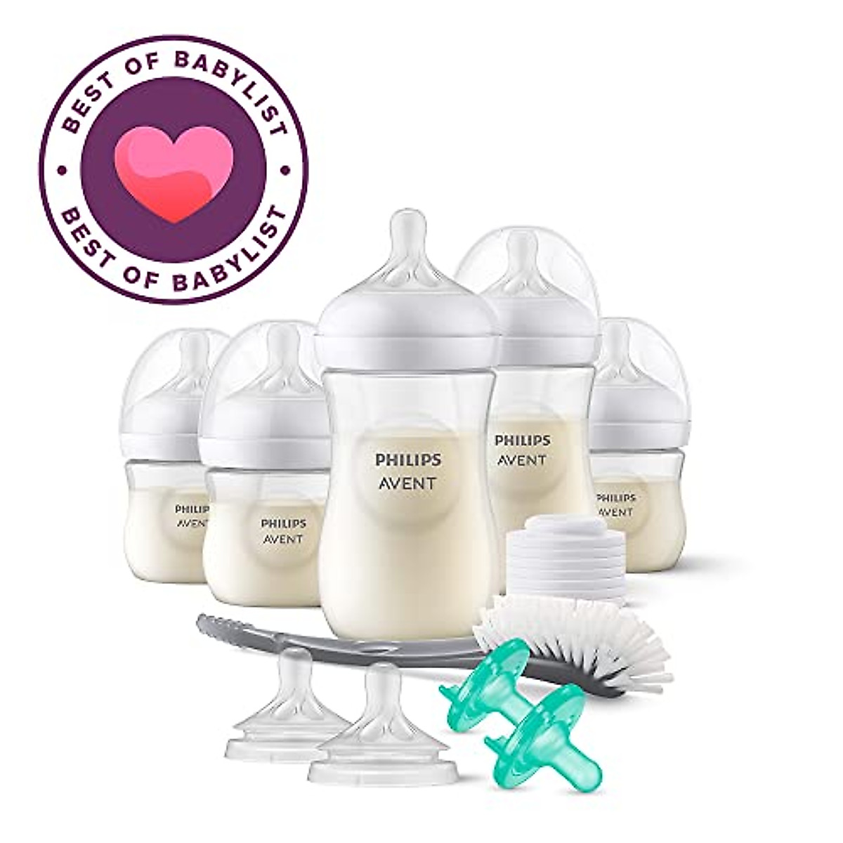 Philips AVENT Natural Baby Bottle with Natural Response Nipple, Newborn Baby Gift Set, SCD838/02