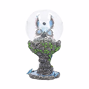 Nemesis Now Immortal Flight Anne Stokes Fairy Snow Globe 10cm, Resin, Grey|White