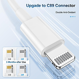 2 Pack Apple MFi Certified iPhone Charger Cable 6Ft, Apple Lightning to USB Cable Cord 6 Foot, 2.4A Fast Charging, Apple Phone Long Chargers for iPhone 14/13/12/11/ X/XS/XR/8/7/6/SE Plus Pro Max Mini