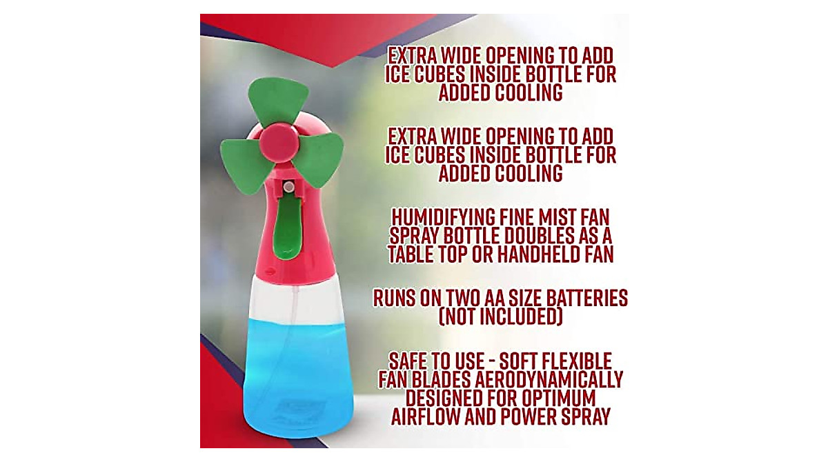 Portable Handheld Personal Fan with Water Spray - 3 Pack