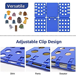 T Shirt Folding Board T Shirt Clothes Folder Laundry Organizer Fold Clothes,Blue