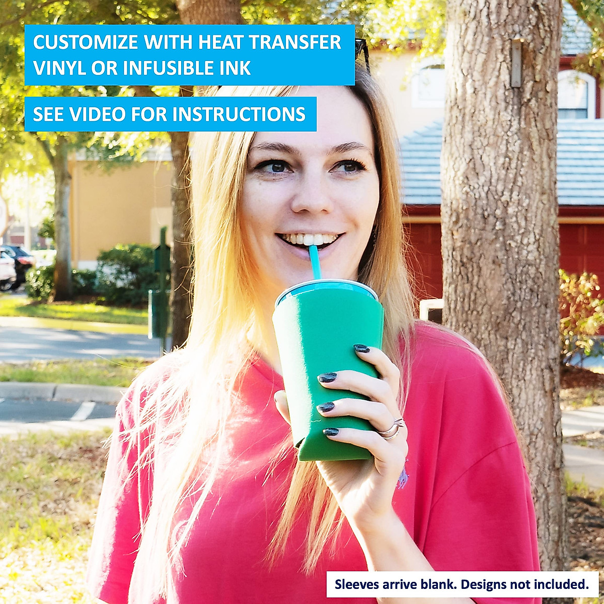 TahoeBay Blank Pint Glass Sleeves (6-Pack) 16 Ounce Insulating Foam Collapsible Beer Drinking Cup Holder (Multicolor)