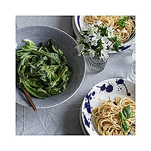 Royal Doulton Porcelain Pacific Mixed Patterns Set of 6 Pasta Bowls, 22cm, Blue