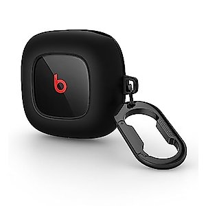 SURITCH Beats Fit Pro Case Cover Protector, Shock-Absorbing Protective TPU Shell for Beats Fit Pro Charging Case 2021 Earbuds Secure Locking System with Anti-Lost Keychain, Beats Black