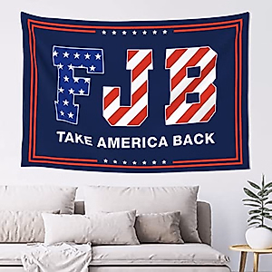 Decor for Man Cave Fjb Take America Back Tapestry Trump Stuff for Your Room Bedroom Door Decor Bedroom Wall Decor Above Bed (Color : Colour, Size : 75X100CM)