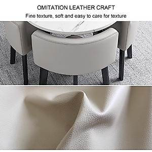 ISOFORMA Office Table and Chair Set, Kitchen Breakfast Table and Chair Set, Negotiation Table Round Conference Table, Suitable for Lounge, Living Room, 80cm