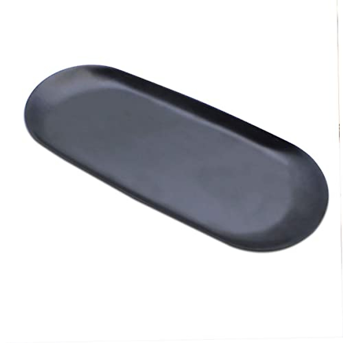 Stainless Steel Towel Tray Dish Plate Tea Storage Tray Fruit Cosmetics Jewelry Organizer Oval Black Tray