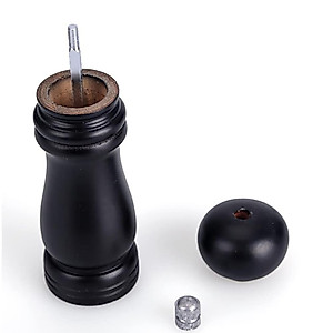 ccHuDE Wooden Pepper Grinder Mills Wood Salt Shaker Refillable Salt Pepper Mill Coarseness Grinder Professional Manual Spice Shaker for Kitchen