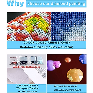 BOGVIAP Cartoon Diamond Painting Kit,5D Diamond Painting Kits for Kids,Diamond Painting Art,for Home Wall Decoration Diamond Art 12x16 inch