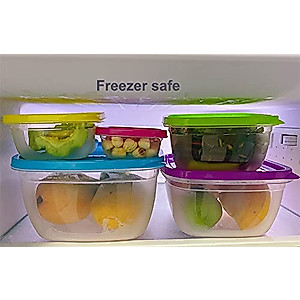 VOYISA Food Storage Container Storage Bowls Kitchen & Pantry Organization Meal Prep Container with Lids, BPA-Free, Freezer, Microwave and Dishwasher Safe (5 Sets Pack )