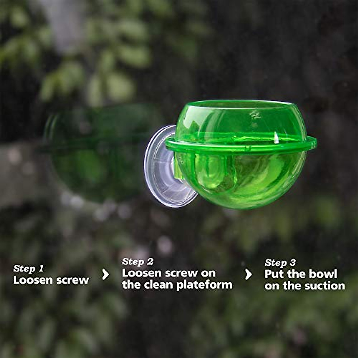 AUEAR, 2 Pack Reptiles Suction Cup Feeder Chameleon Feeding Food Cricket Bowl Water Dish Gecko Ledge Supplies Accessories for Gecko Lizard Bearded Dragon