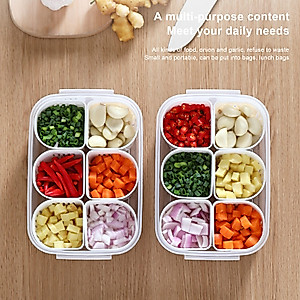 BestAlice Food Storage Containers with Lids, 12PCS Removable Divided Veggie Tray with Lid, Snackle Box Charcuterie Container for Fridge Clear Compartment Snack Containers, Stackable Produce Saver